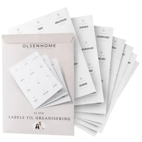 OlsenHome – Labels til organisering – Hyggebazar